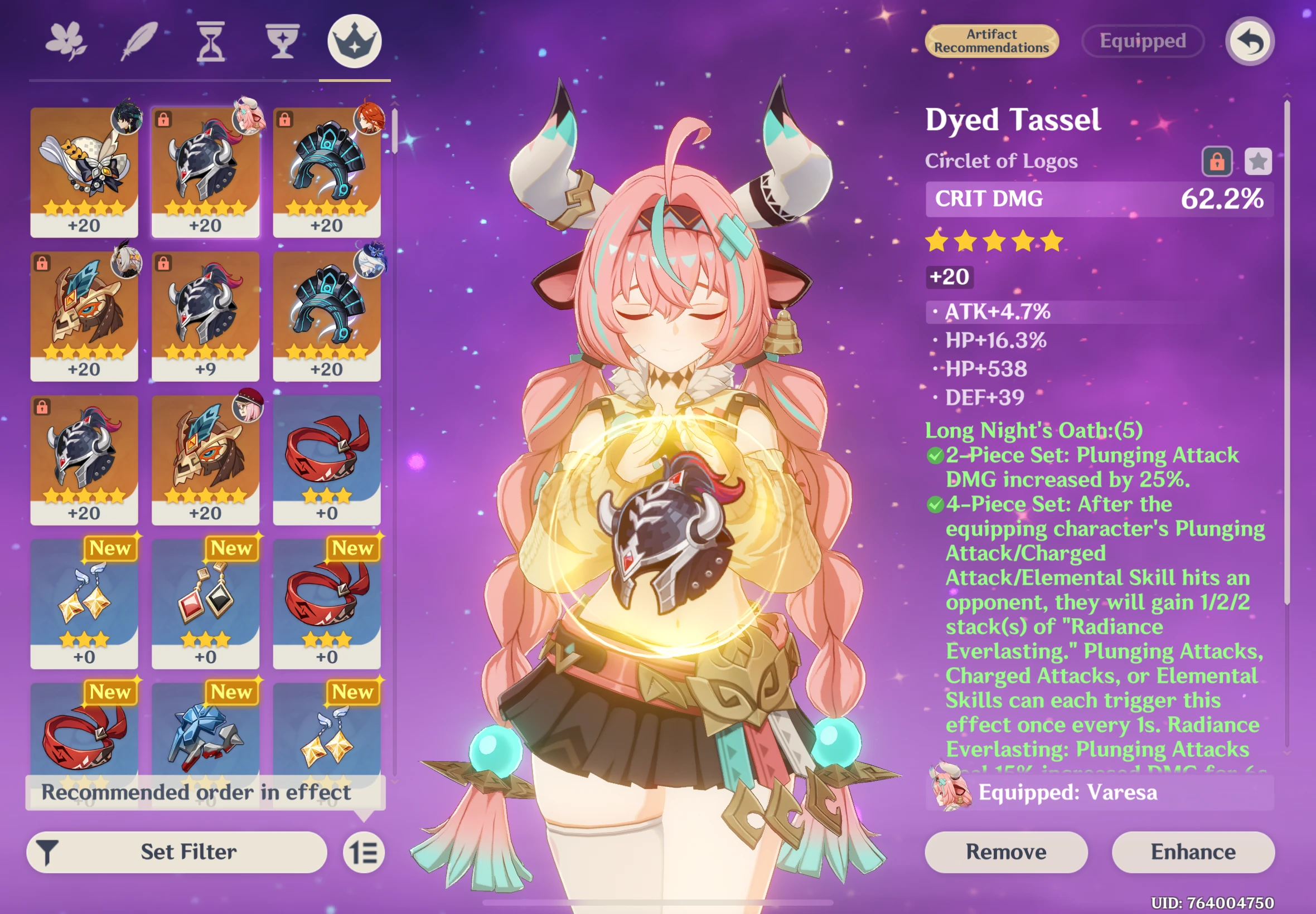 Varessa Build Update ️ Genshin Impact | HoYoLAB