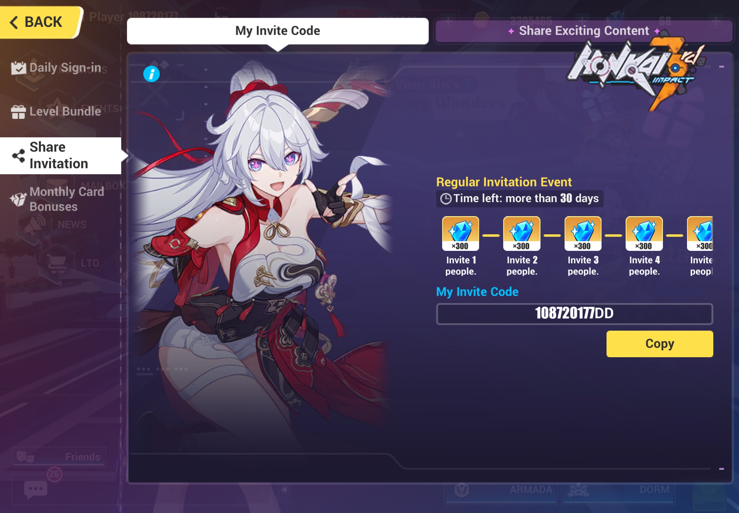 Honkai impact third invite code Honkai Impact 3rd | HoYoLAB