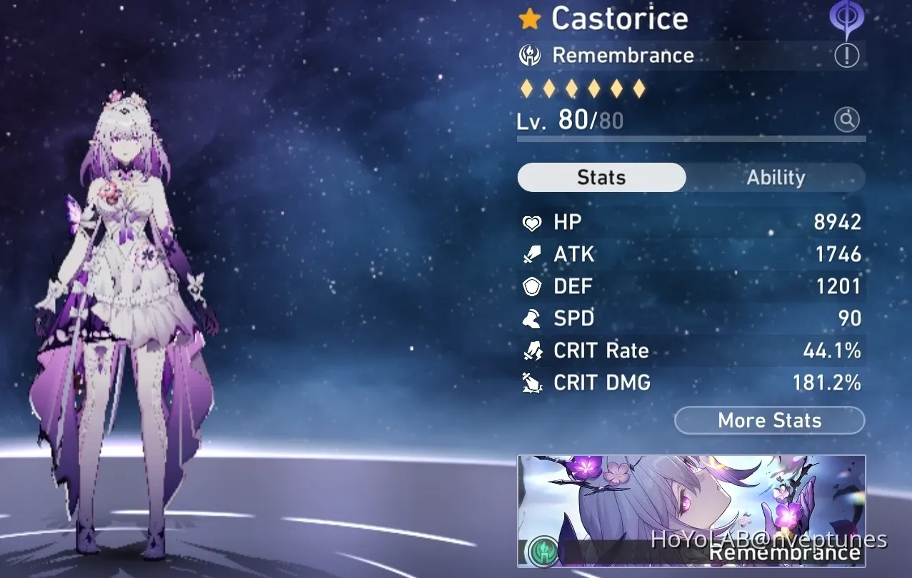 how much CRIT RATE does (my) Castorice need? Honkai: Star Rail | HoYoLAB