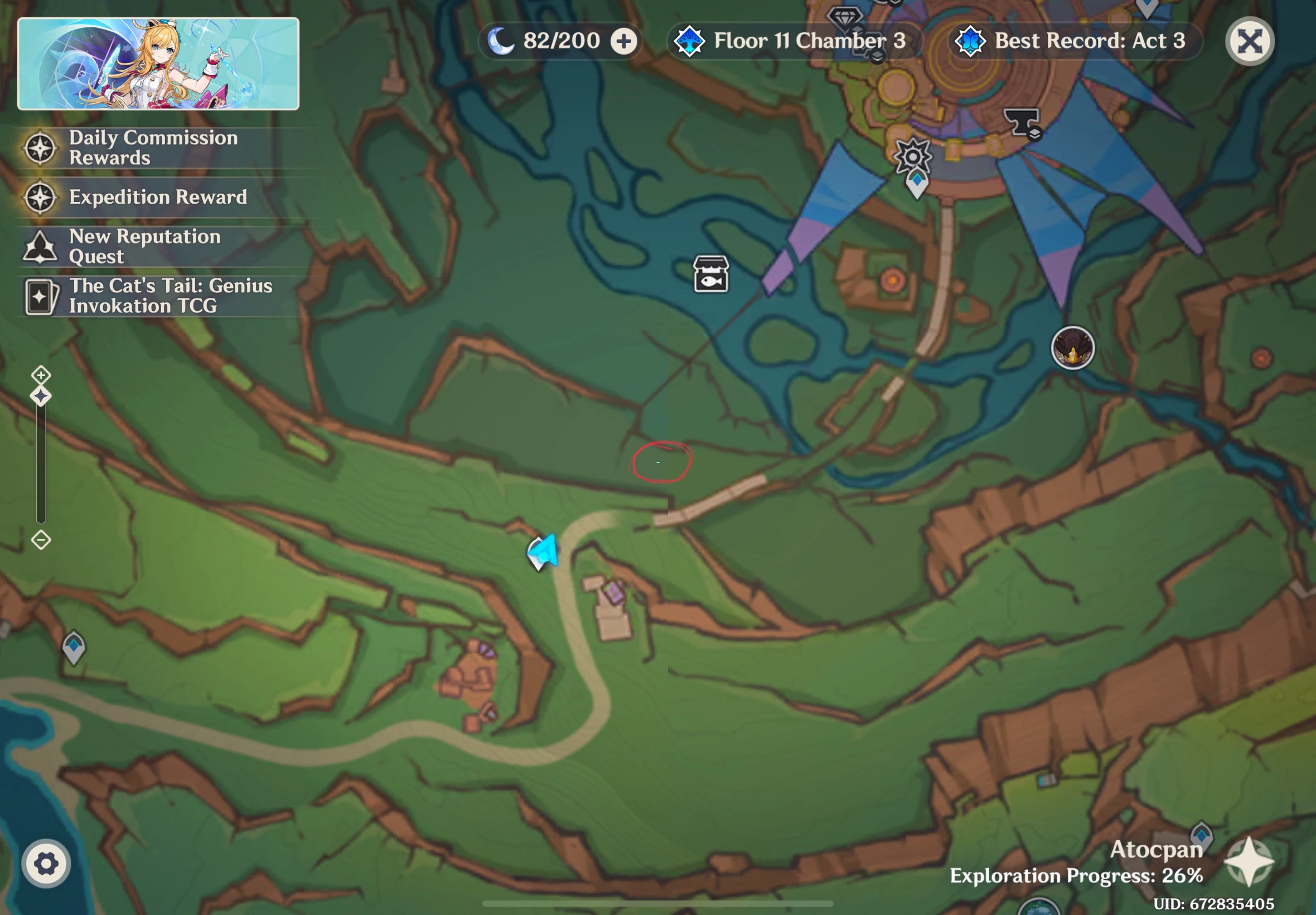 Anyone else have this blue thing on their map? Genshin Impact | HoYoLAB