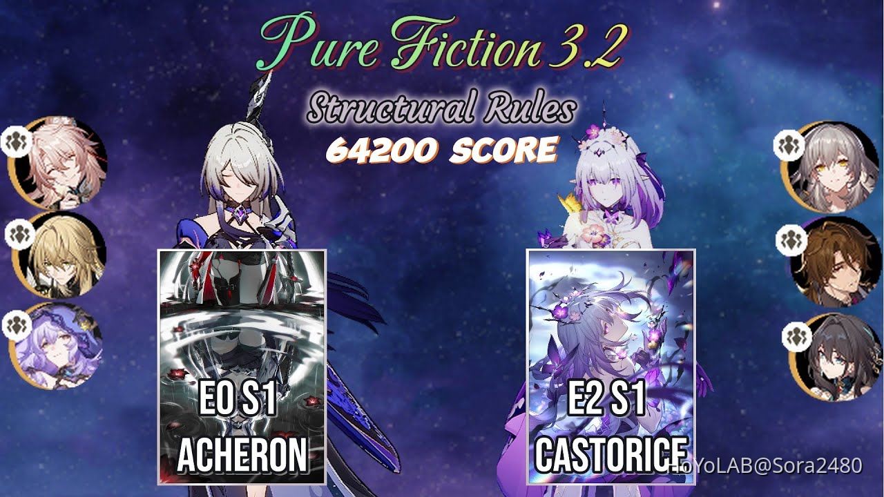 NEW UPDATE! E0S1 Acheron & E2S1 Castorice DOMINATE Pure Fiction 4! Honkai: Star Rail 3.2 Honkai ...