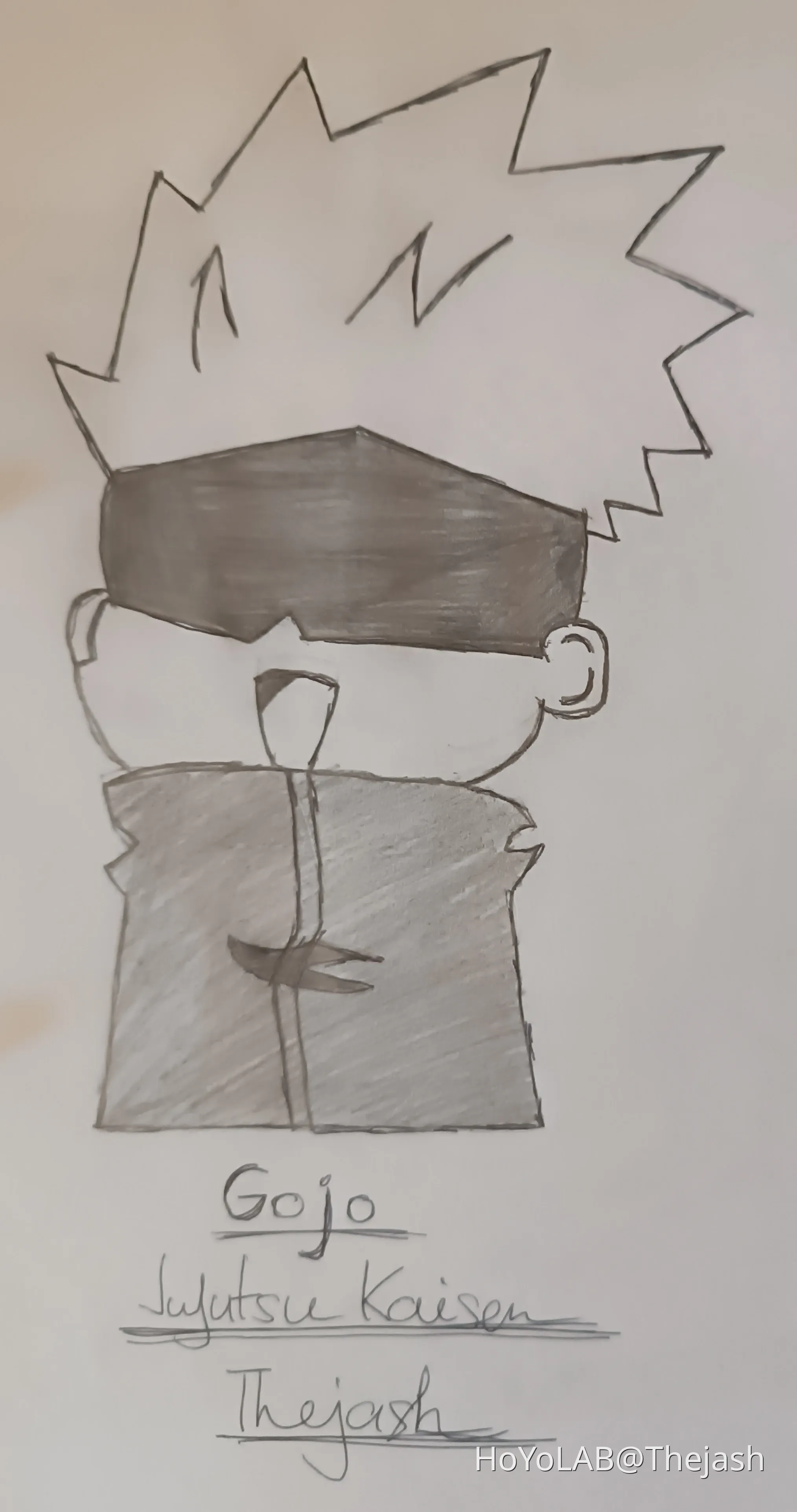 I drew Gojo frim Jujutsu Kaisen. Genshin Impact | HoYoLAB