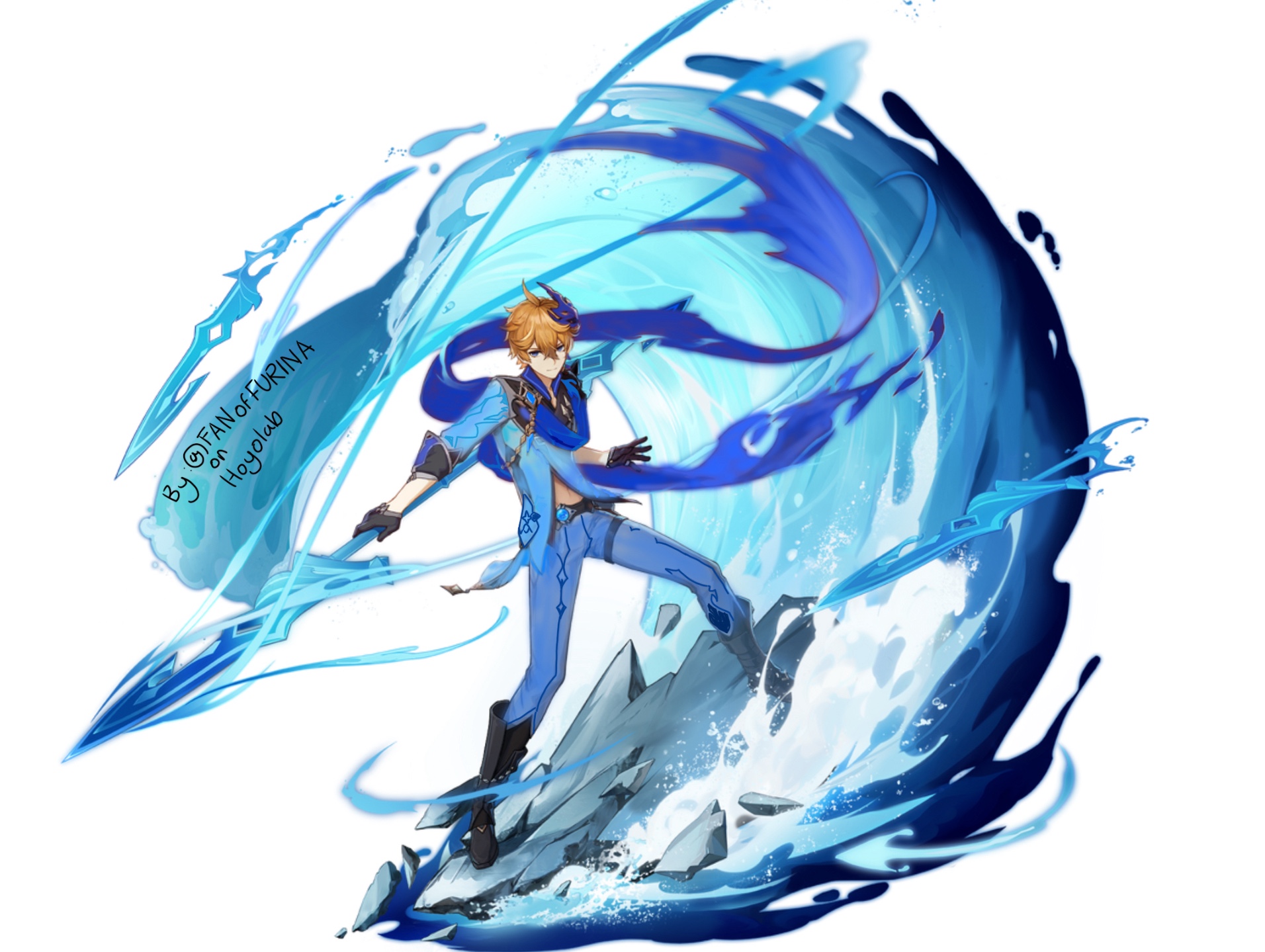 Childe if he looked like he was hydro (Edit/redesign) Genshin Impact ...