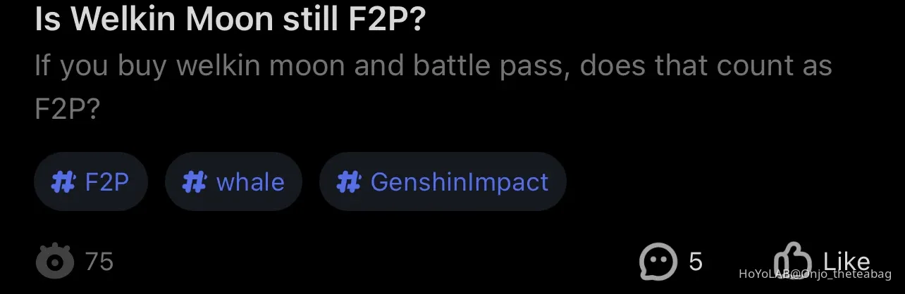 Genuine Question: Why do people so obsessed with F2P title even after they buy smth? Genshin ...