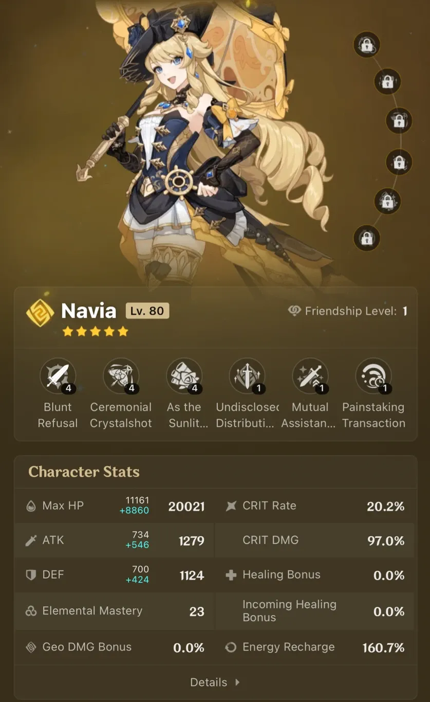 Working on Navia Build Genshin Impact | HoYoLAB