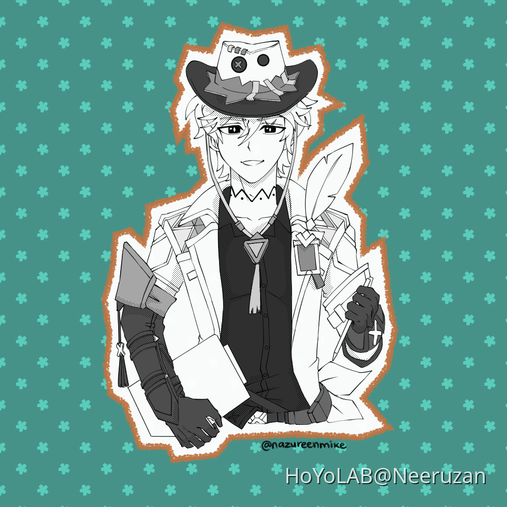 Simple Half Body Drawing of Ifa! Genshin Impact | HoYoLAB