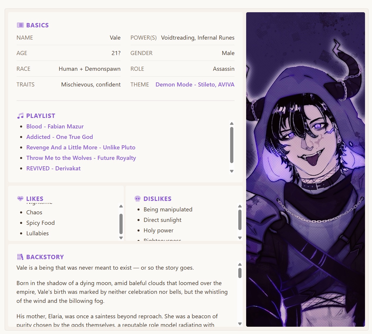 Vale - Character Profile on TH! | HoYoLAB