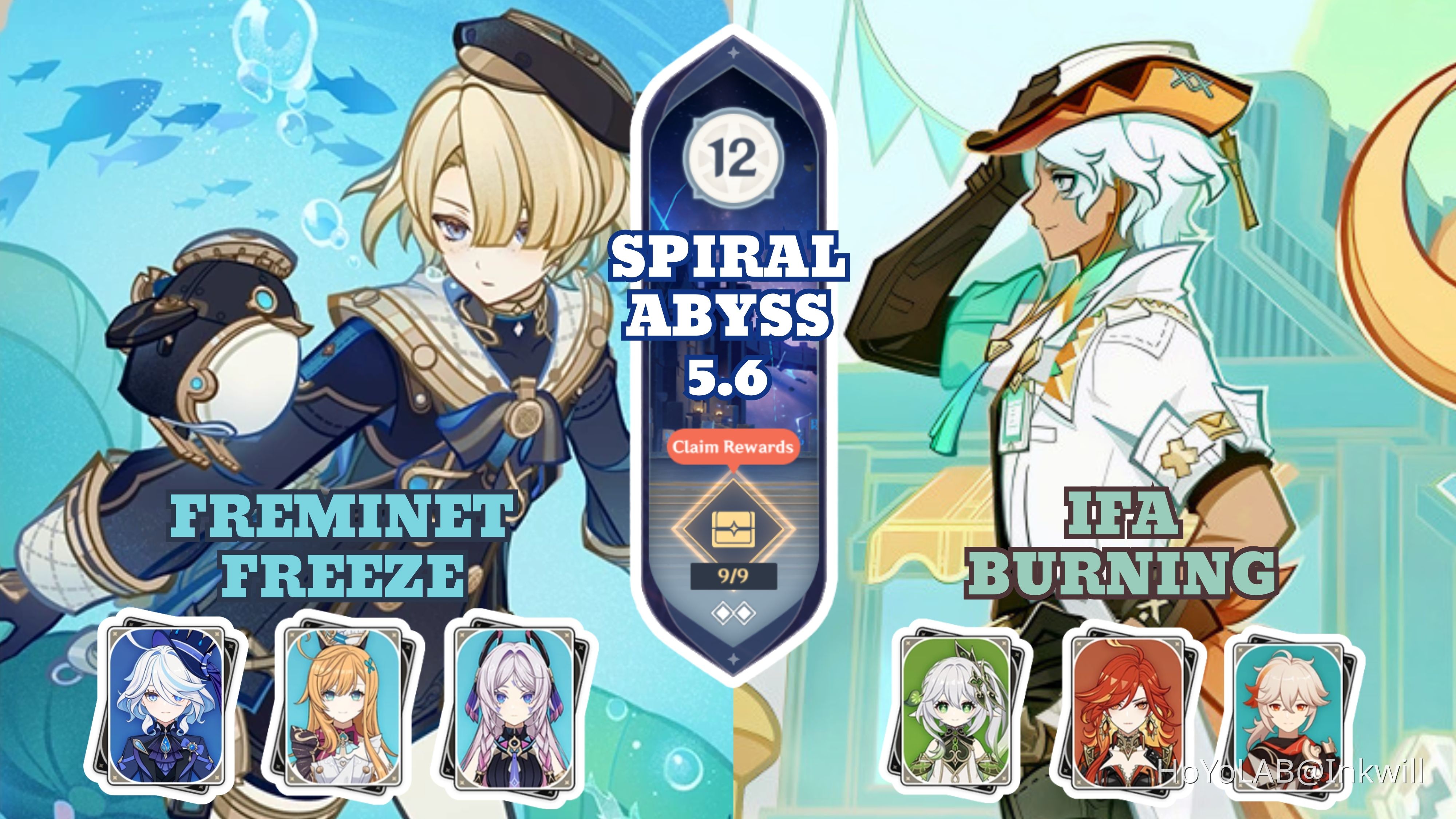 Spiral Abyss 5.6 | Freminet Freeze & Ifa Burning | Genshin Impact ...