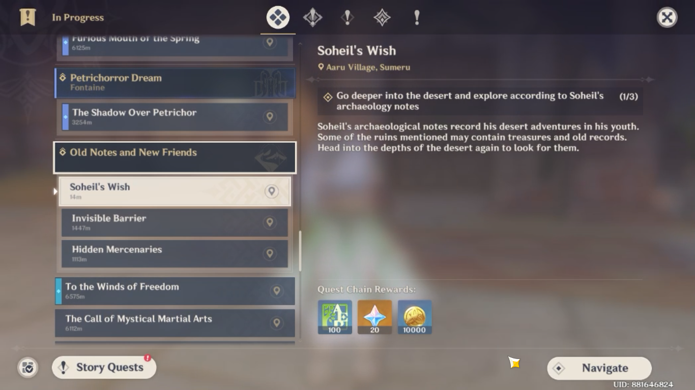 About the "Old notes and New Friends" quest... Genshin Impact | HoYoLAB