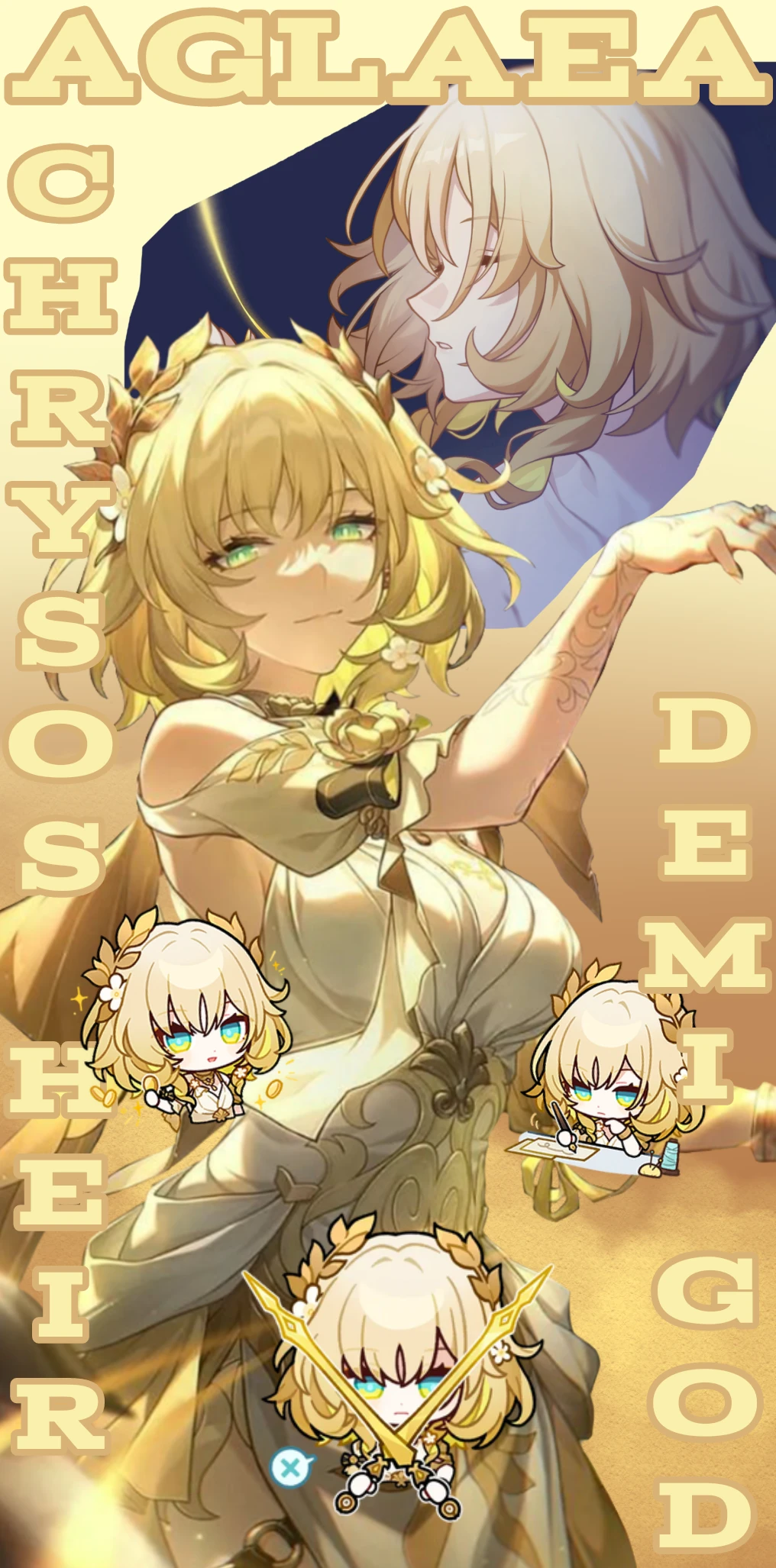 Aglaea Wallpaper with and without stickers, feel free to use Honkai ...