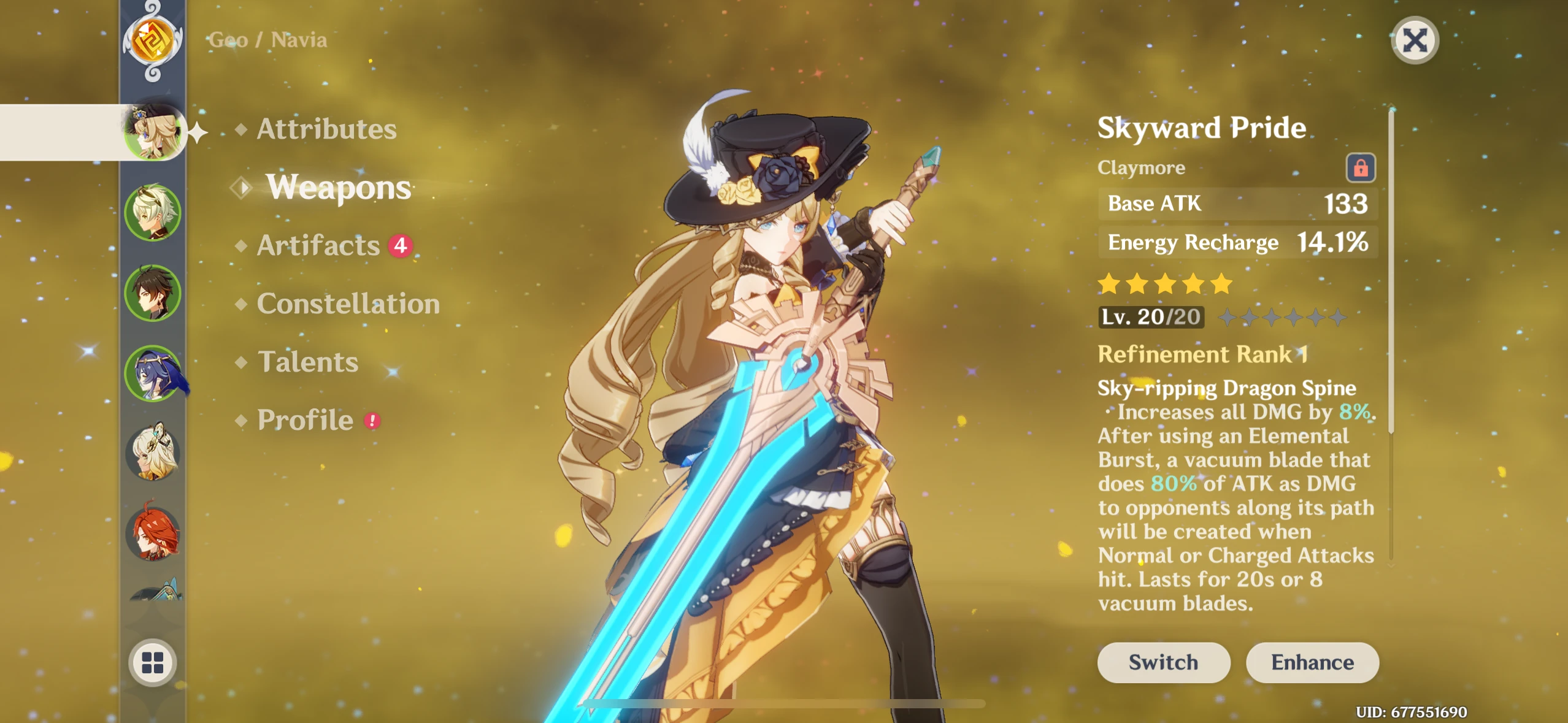 Is Skyward a good weapon for her Genshin Impact | HoYoLAB