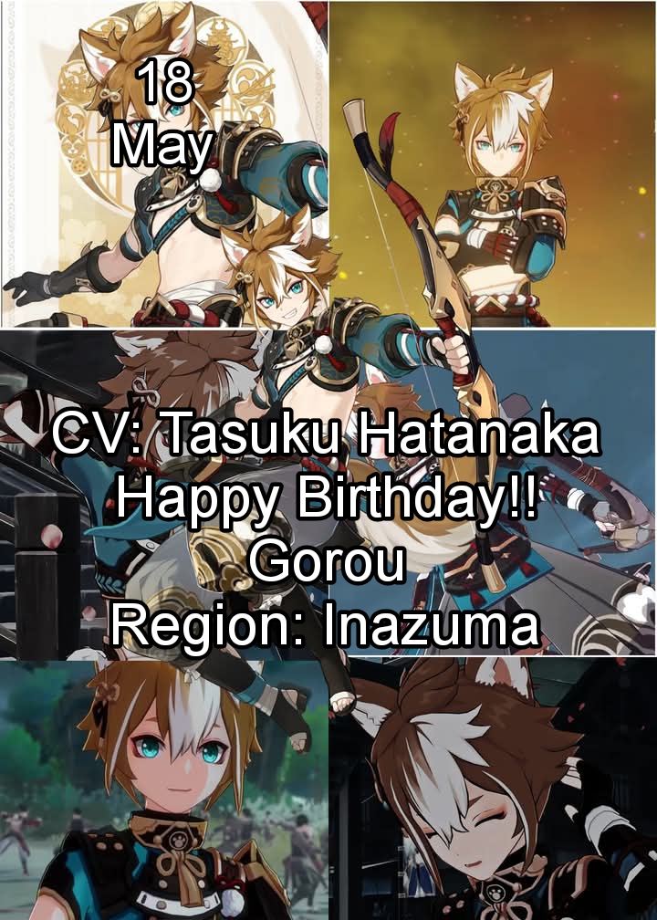 Happy Birthday The Geo Dog Gorou dari Watatsumi Island Genshin Impact ...