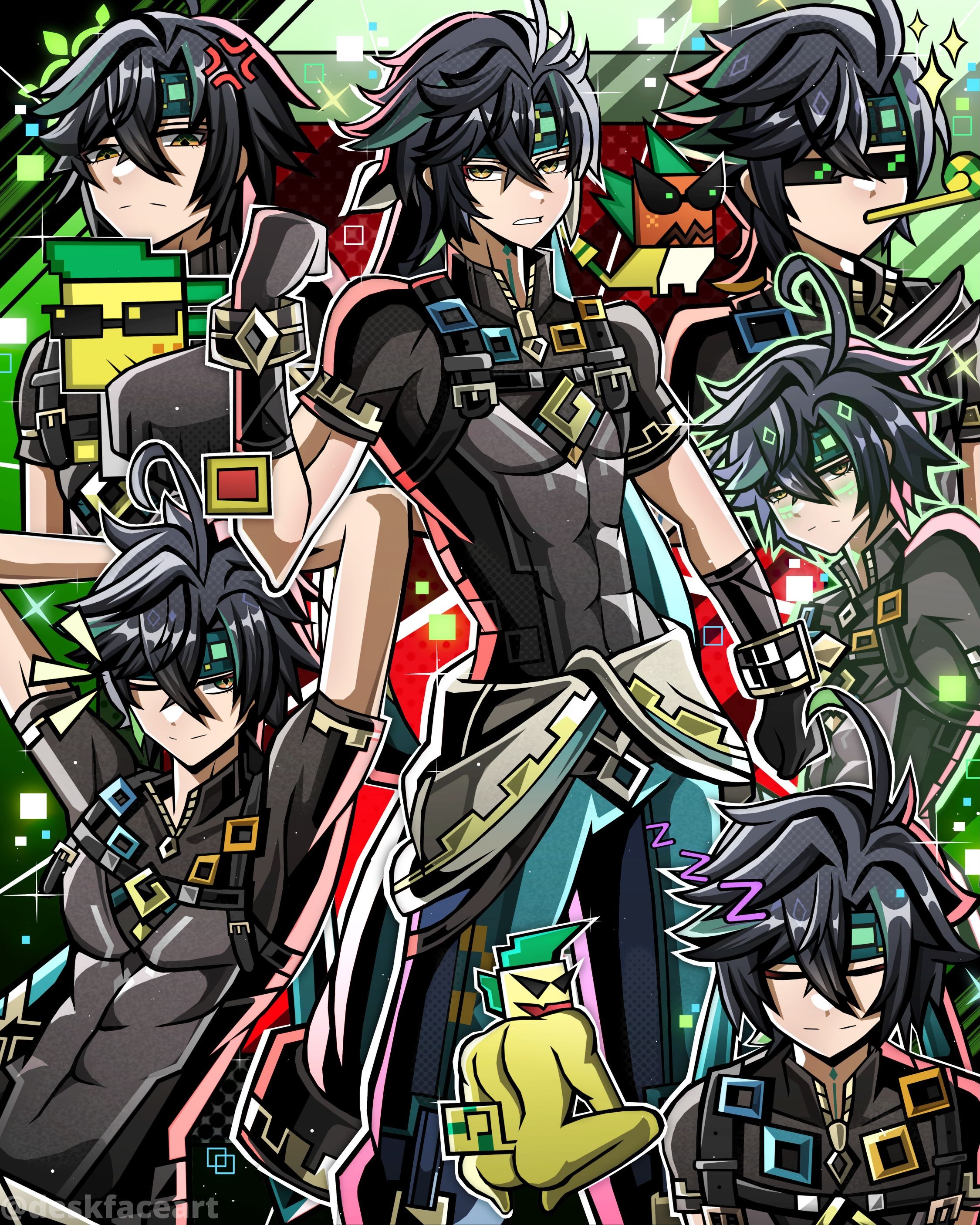 I combined all my Kinich fanarts! Which Kinich is the most dank Genshin ...