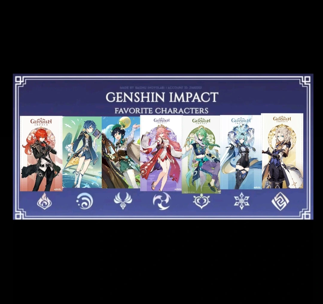 fav character from each element Genshin Impact | HoYoLAB