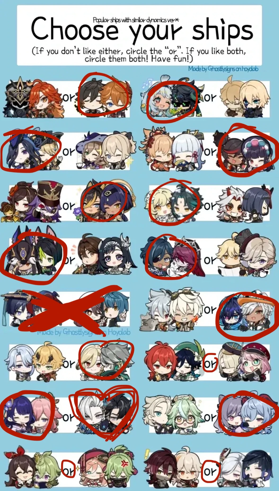 choose your genshin ships (my opinion) ‼️ Genshin Impact | HoYoLAB