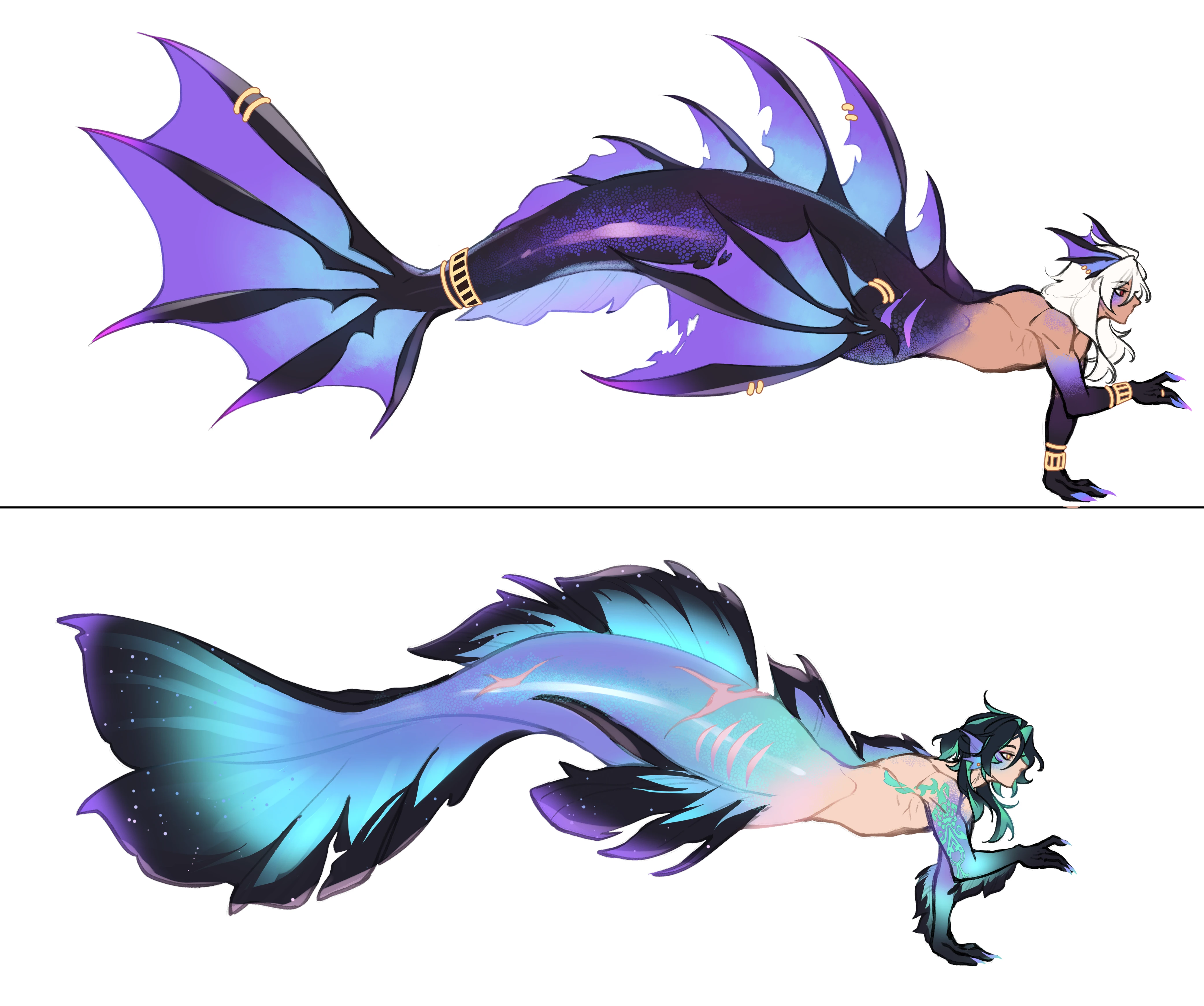 CyXiao mermaid/siren designs Genshin Impact | HoYoLAB