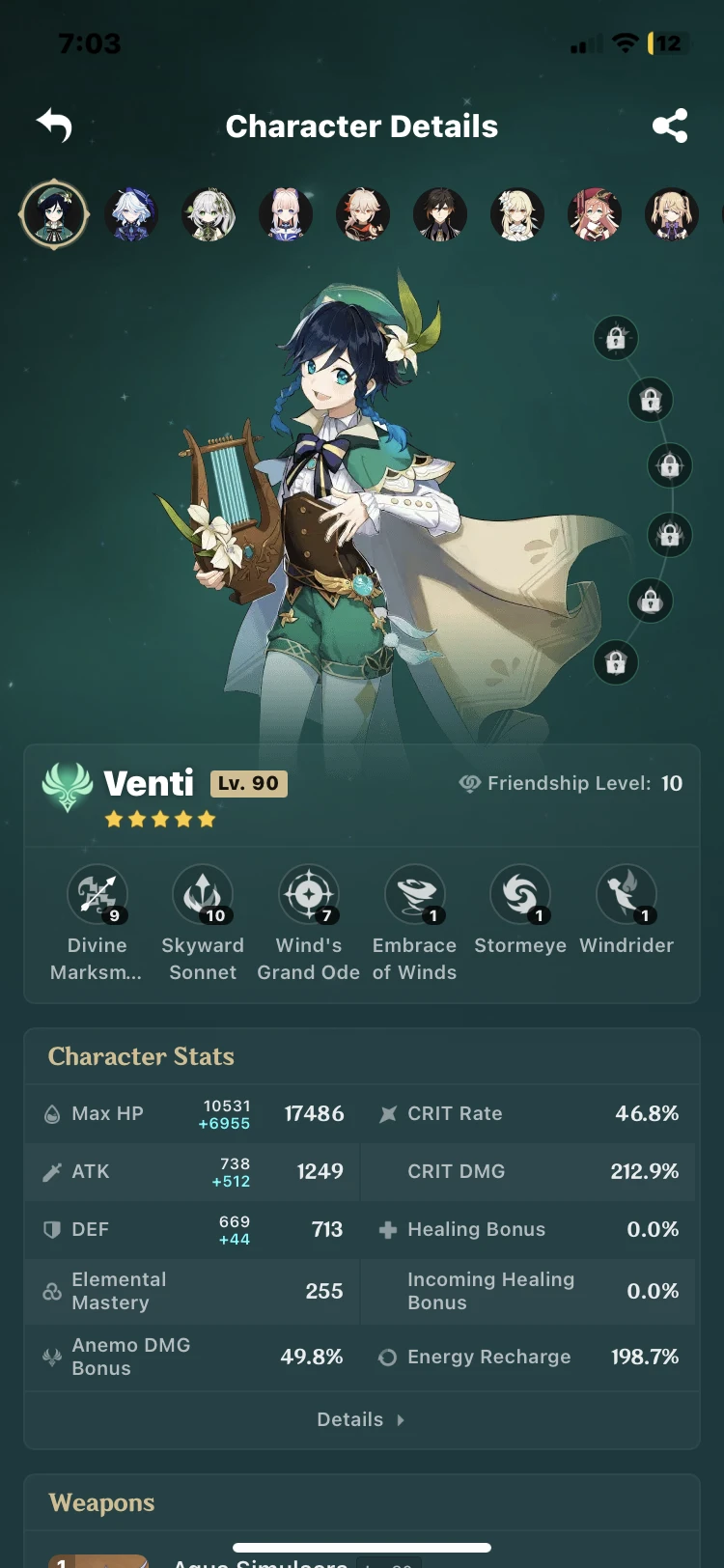 Pls help me build my venti ;-; Genshin Impact | HoYoLAB