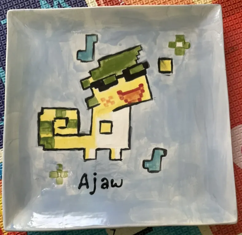 I painted the Almighty Dragon Lord on a plate part 2 Genshin Impact ...