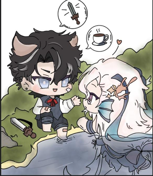 when you bribe your friend with primos to draw wriolette
