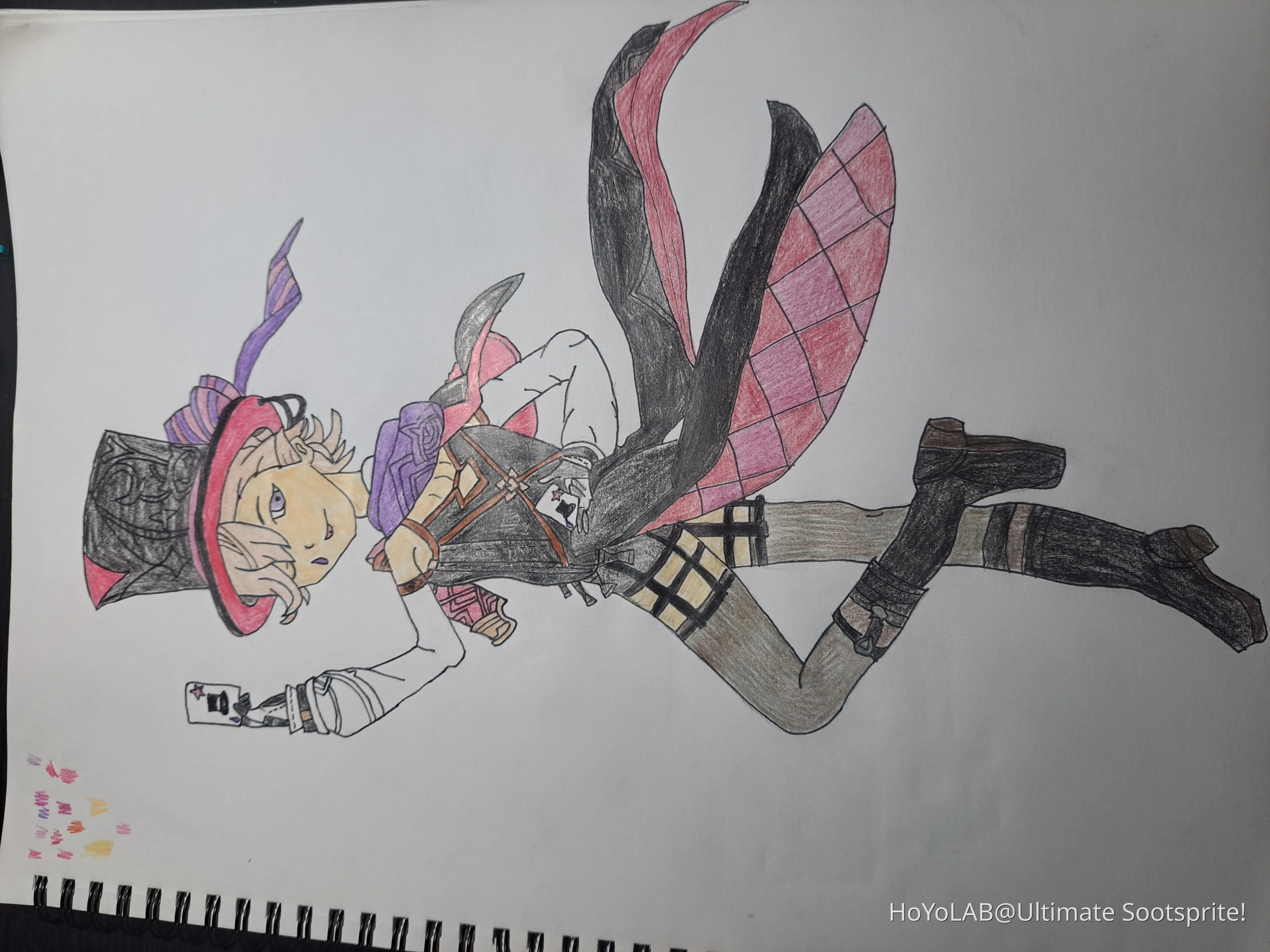 I finally finished my Lyney drawing Genshin Impact | HoYoLAB