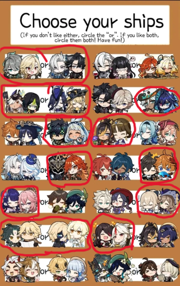 Here are my ships! (please don't judge, this is my opinion) Genshin Impact | HoYoLAB