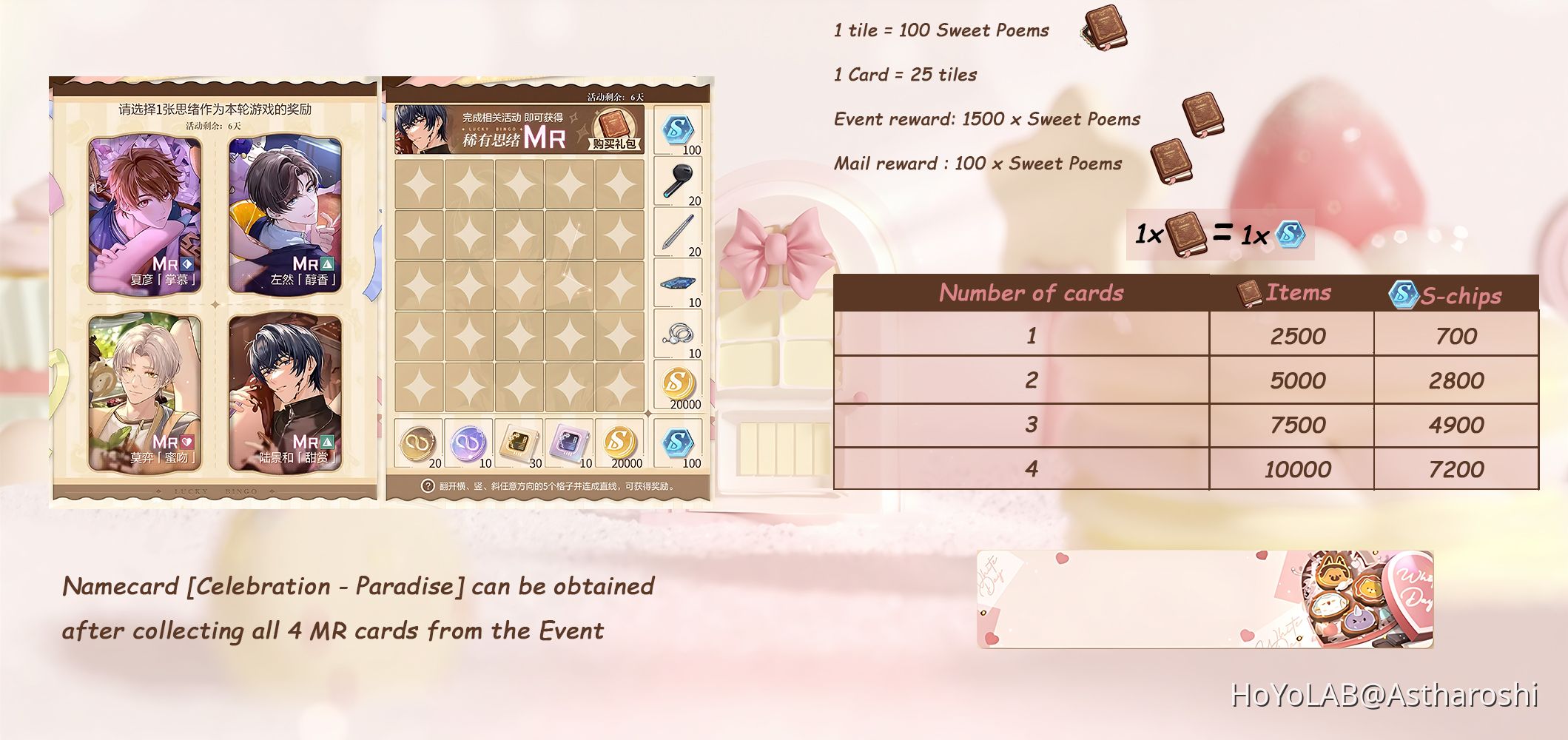 Paradise in the Palm Bingo MR Event Quick Guide Tears of Themis | HoYoLAB