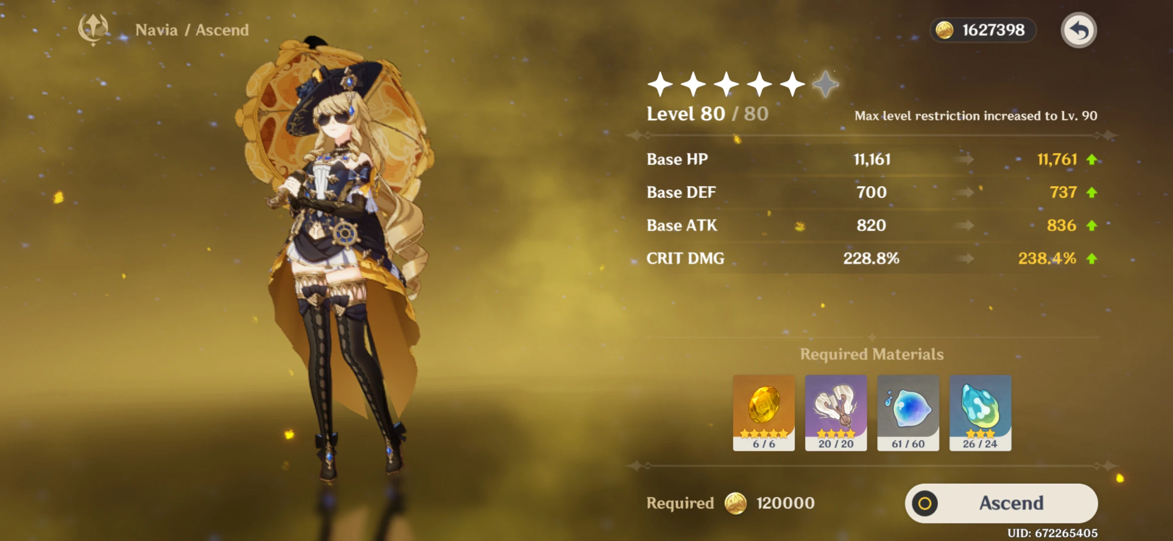 Navia Level Max. Genshin Impact | HoYoLAB