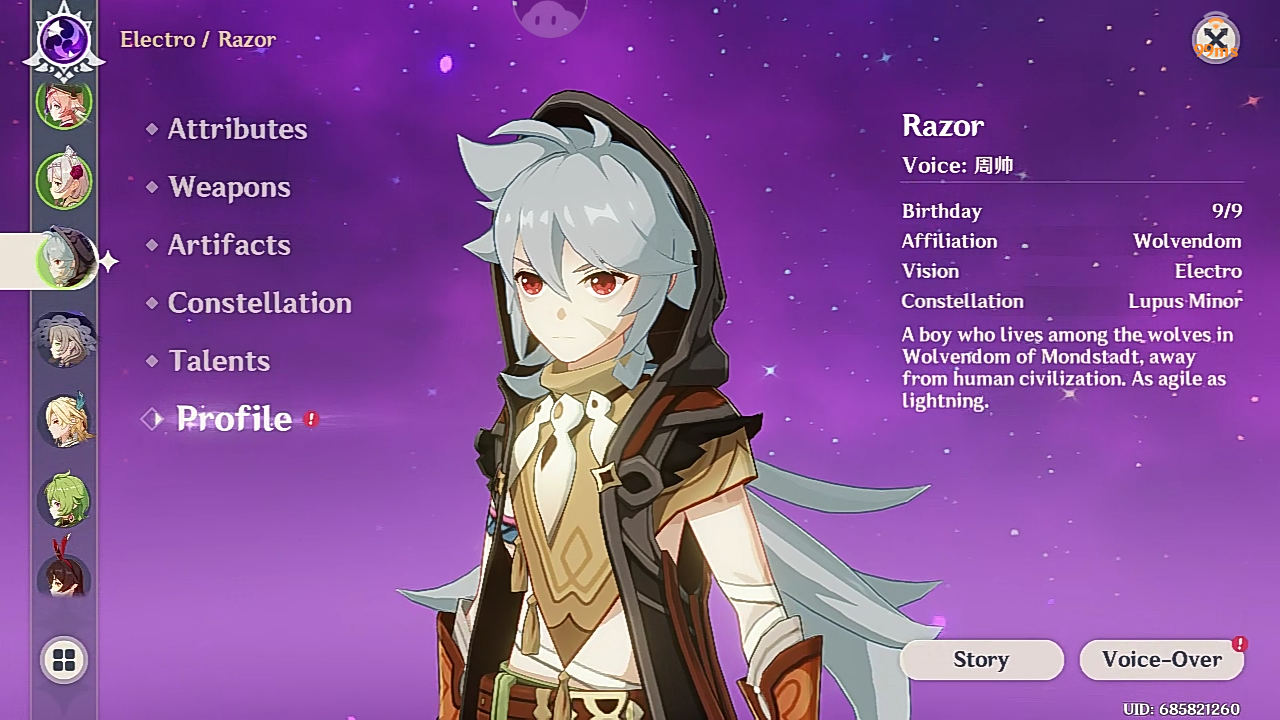 A screenshot of Razor Genshin Impact | HoYoLAB