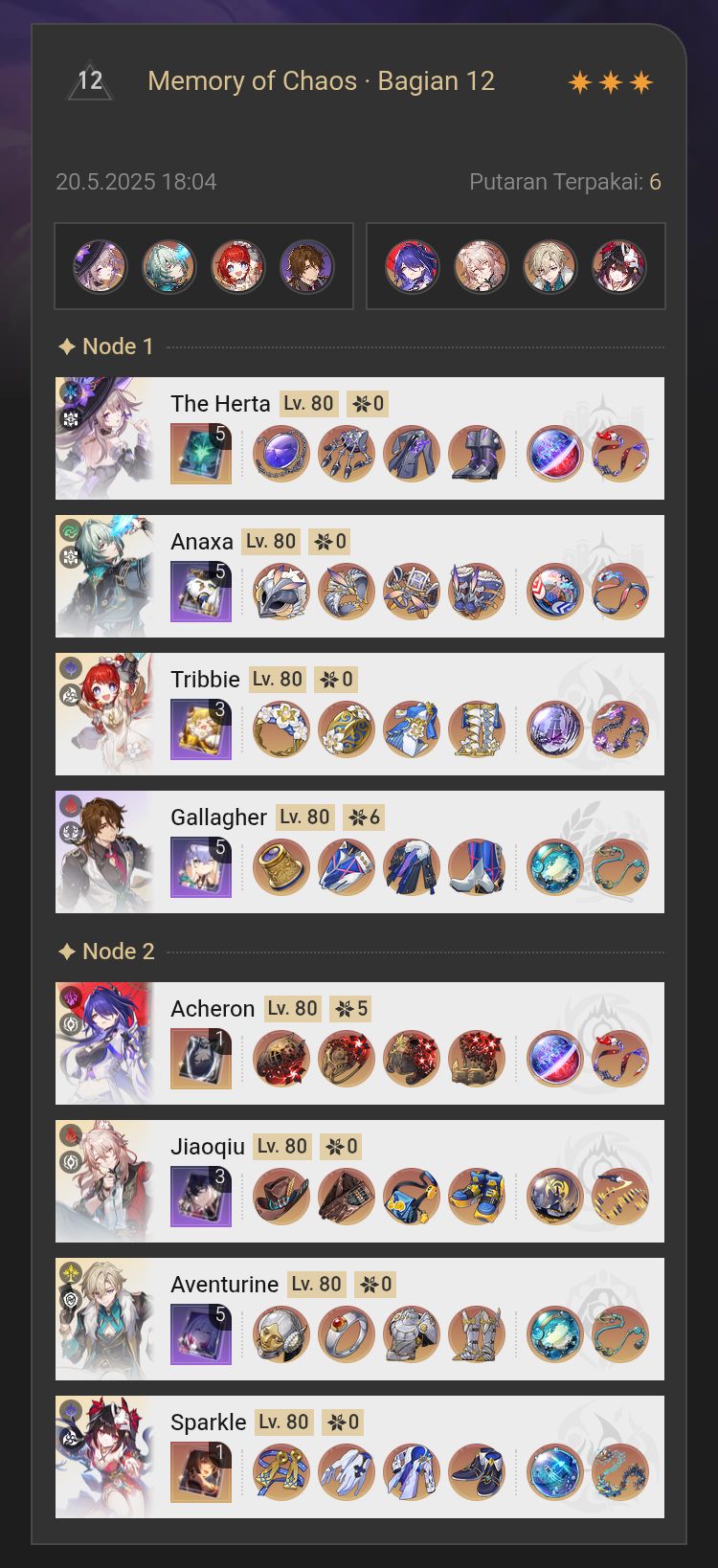 Beda satu cycle anaxa sama mini Herta hmmmm Honkai: Star Rail | HoYoLAB