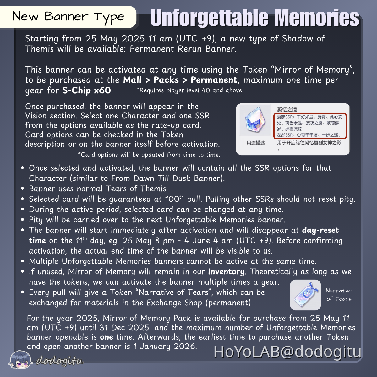 New Banner Type ⁕ Unforgettable Memories ⁕ Permanent Rerun Banner Tears ...
