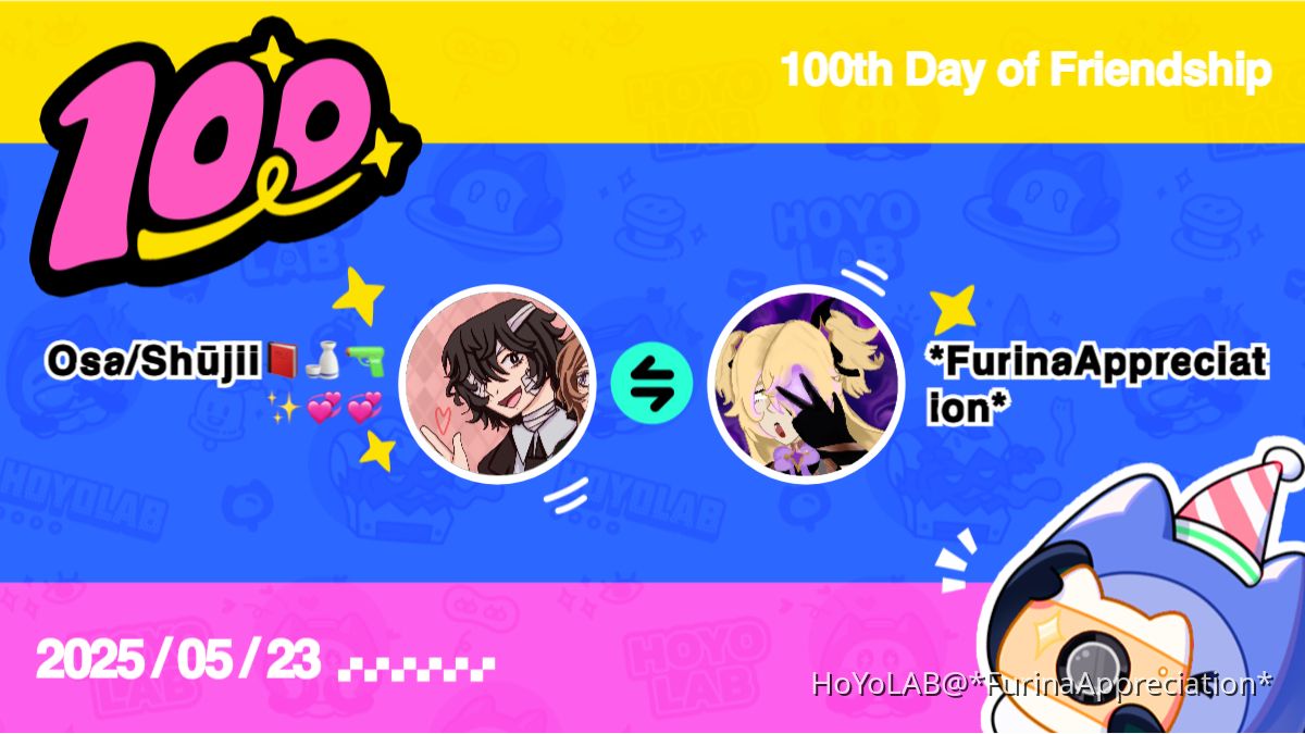 FRIENDIVERSARY!!! | HoYoLAB