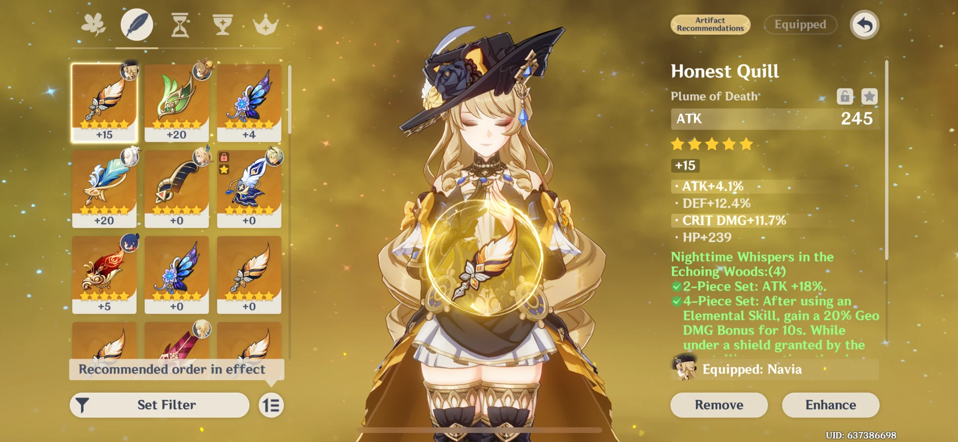 Building Navia Genshin Impact | HoYoLAB