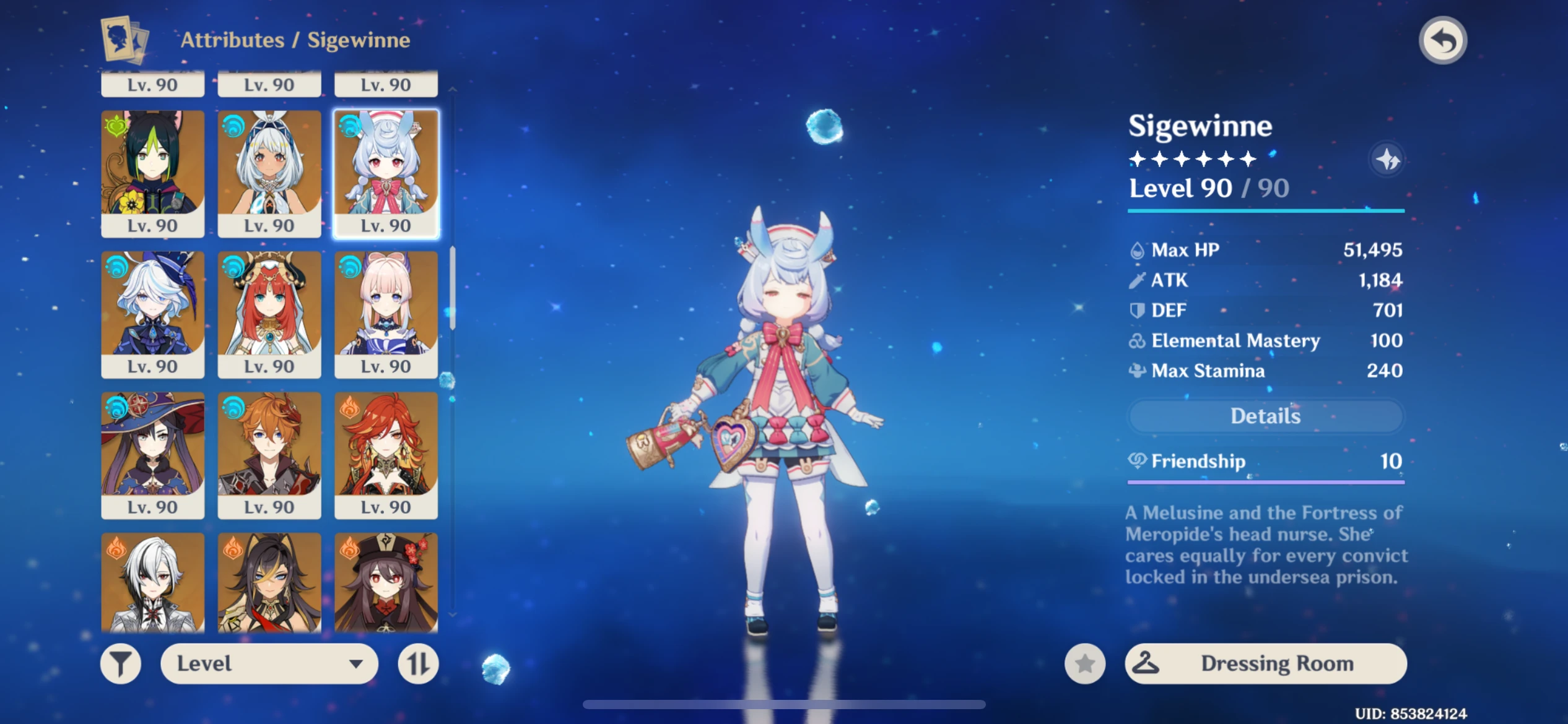 Max leveling all characters: 81st Sigewinne Genshin Impact | HoYoLAB