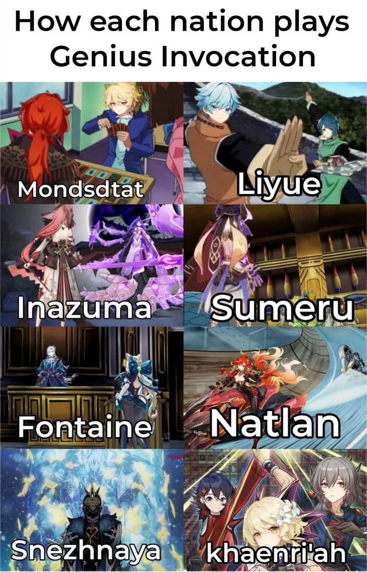 How each nation play genius invocation Genshin Impact | HoYoLAB