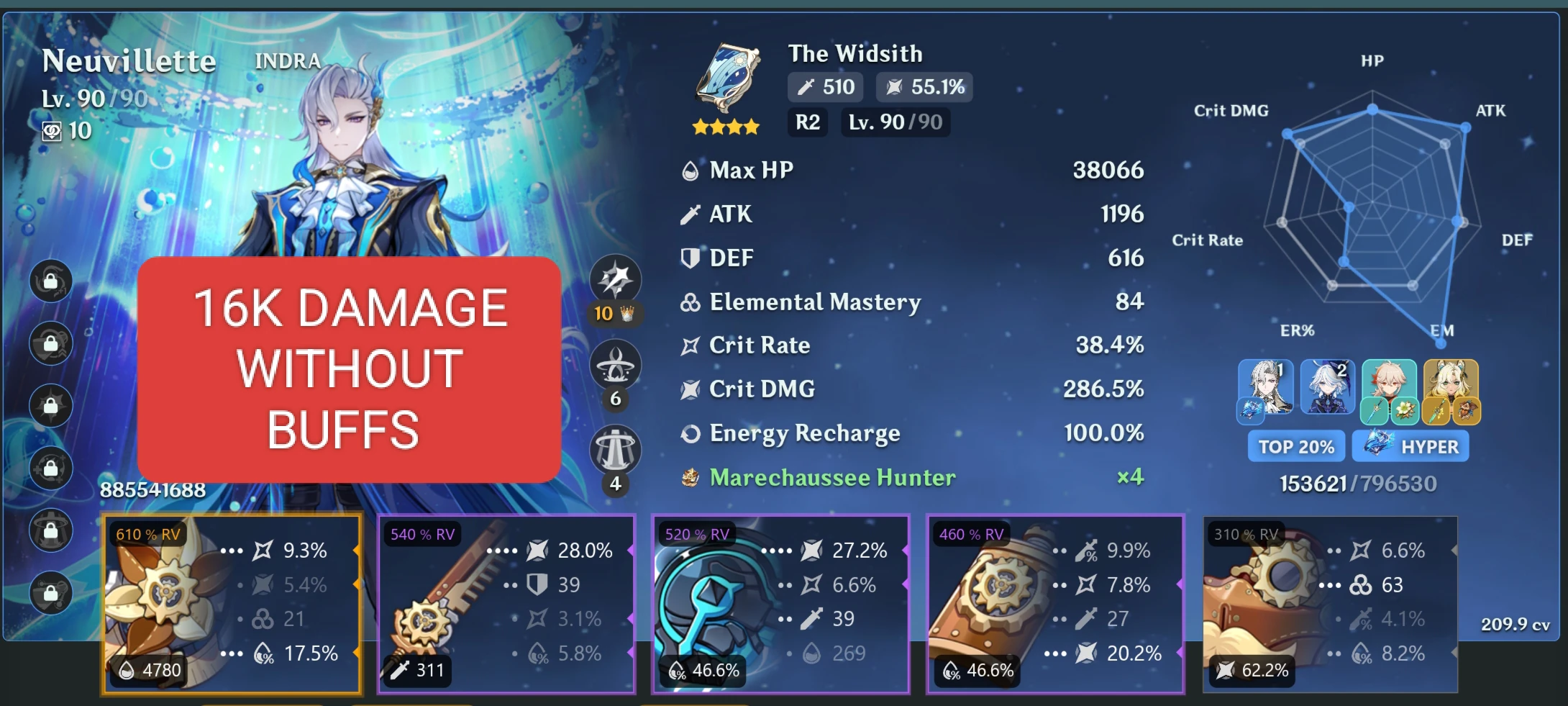 WHY MY TOP 4% NEUVI🤡 IS DEALING LESS DAMAGE THAN MY TOP 20% NEUVI🗿 ...