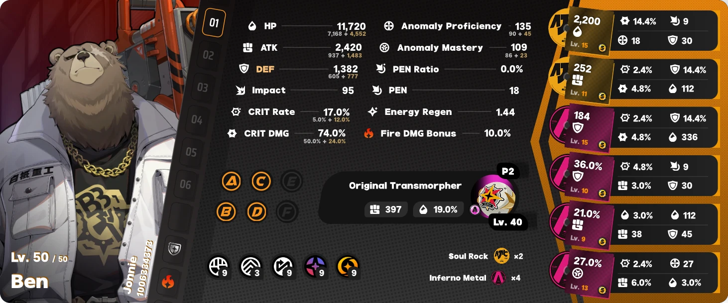 Ben build Zenless Zone Zero | HoYoLAB