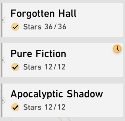 I knew all I needed was the Apocalyptic Shadow reset. Finally full cleared all three endgame ...