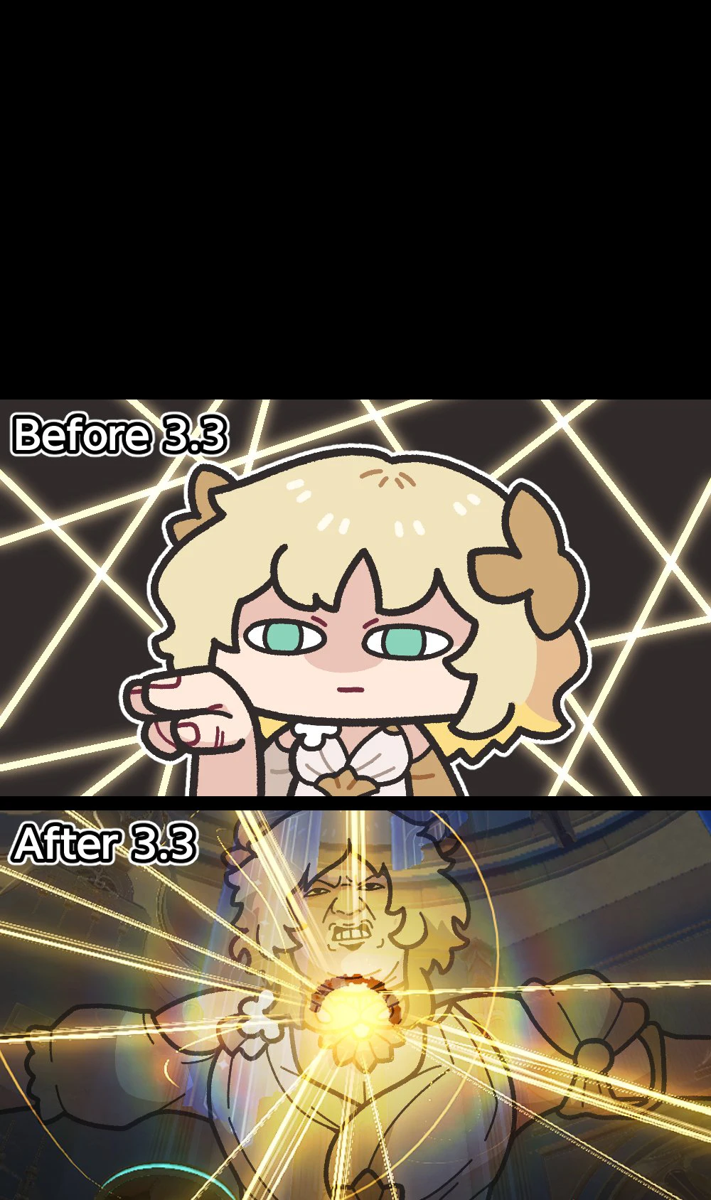Before & After 3.3 Credit X/Twitter:@underdatv Honkai: Star Rail | HoYoLAB