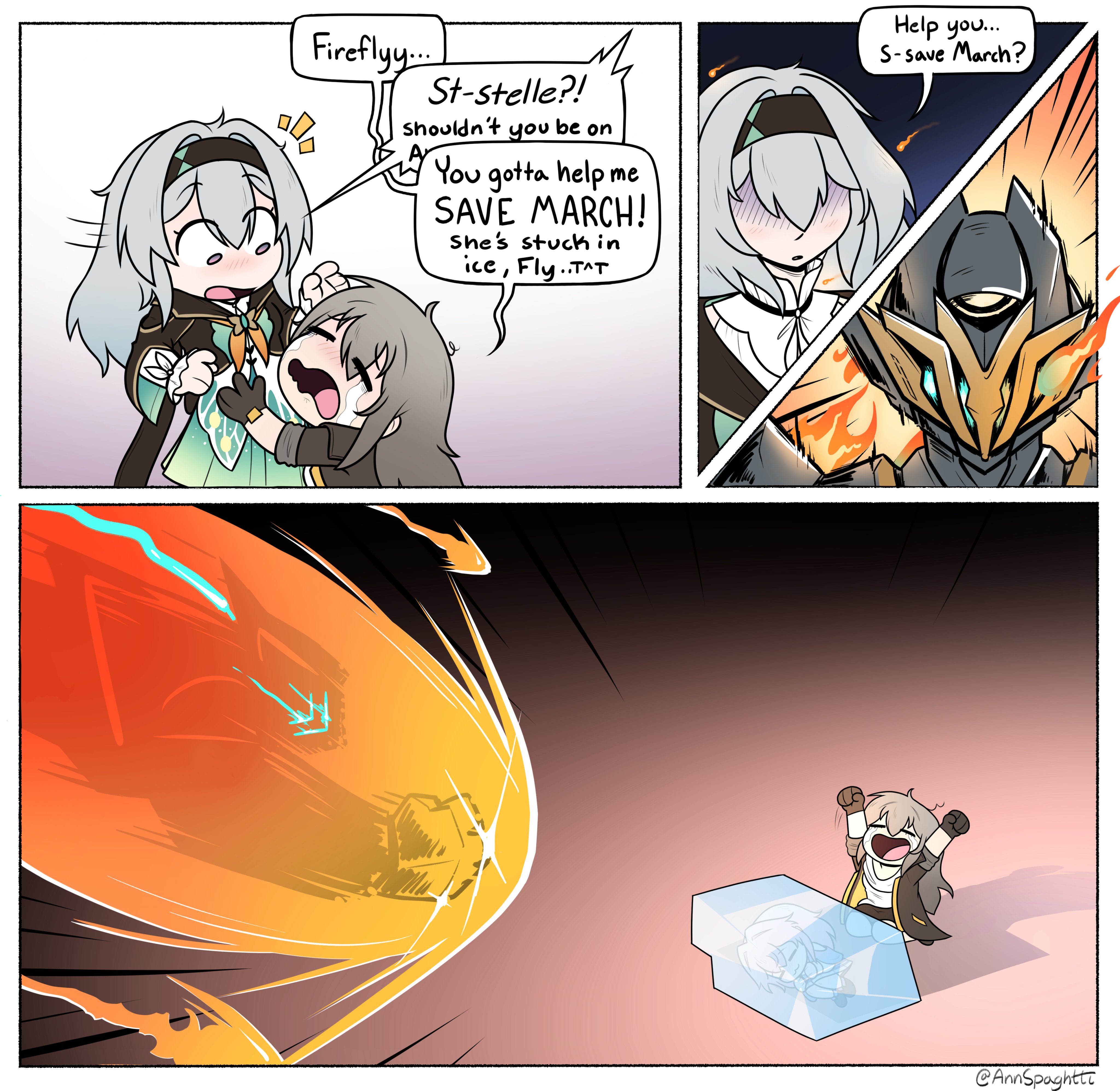 Стелла просит Светлячка спасти Март 7 | от Ann | Honkai: Star Rail ...