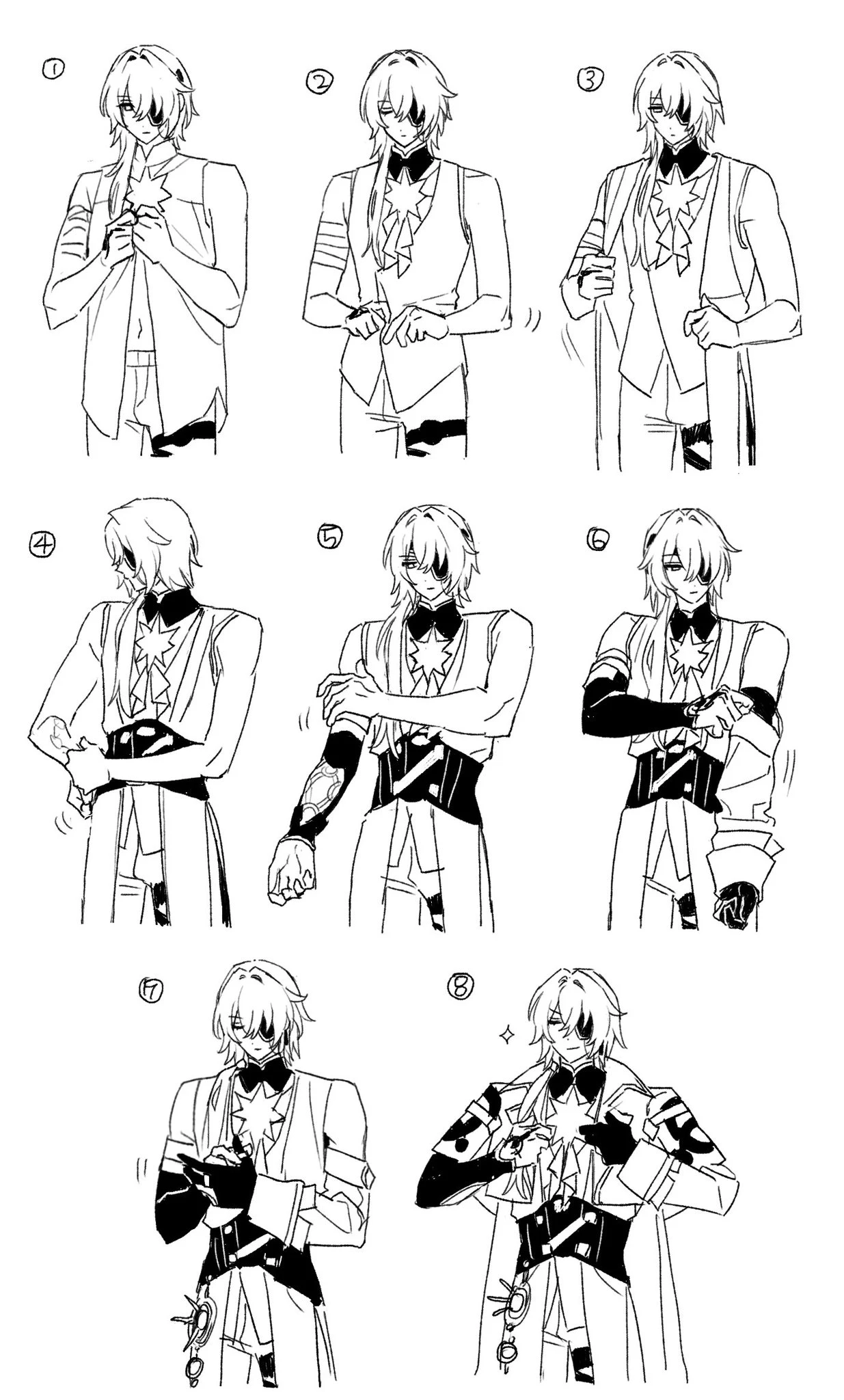 How Anaxa Wears Layers His Clothes Step By Step 😭💚 Honkai Star Rail Hoyolab