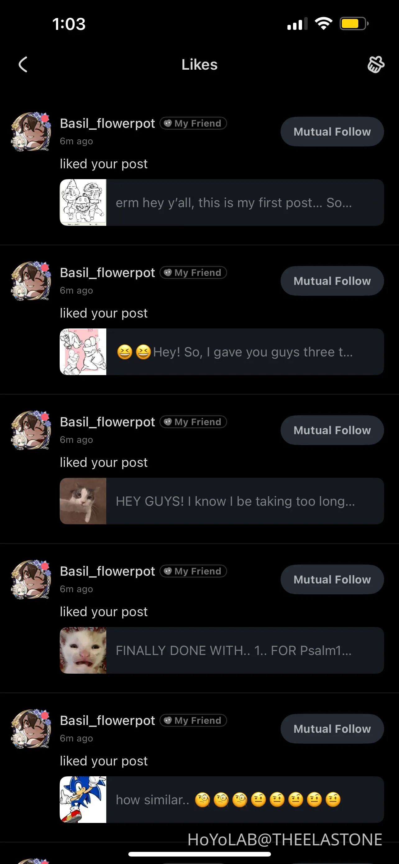 Yo Basil… thank you… 🙏 (I’m sorry I haven’t thanks anyone who has liked ...