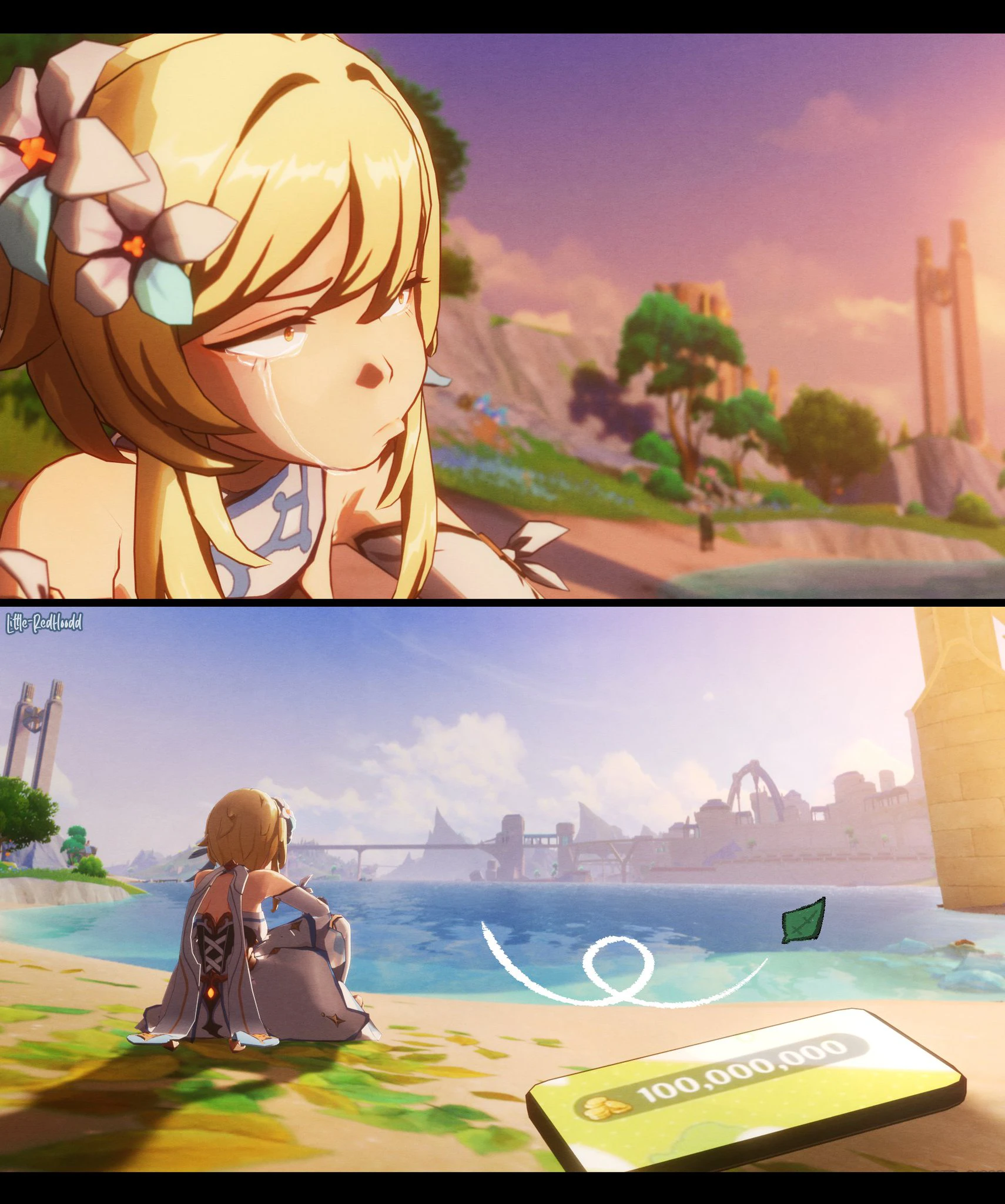 Poor Lumine Credit:@LittleRedhoodd Genshin Impact | HoYoLAB