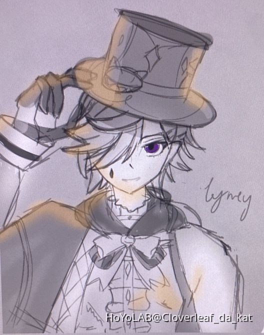 Simple Lyney Sketch! Genshin Impact | HoYoLAB