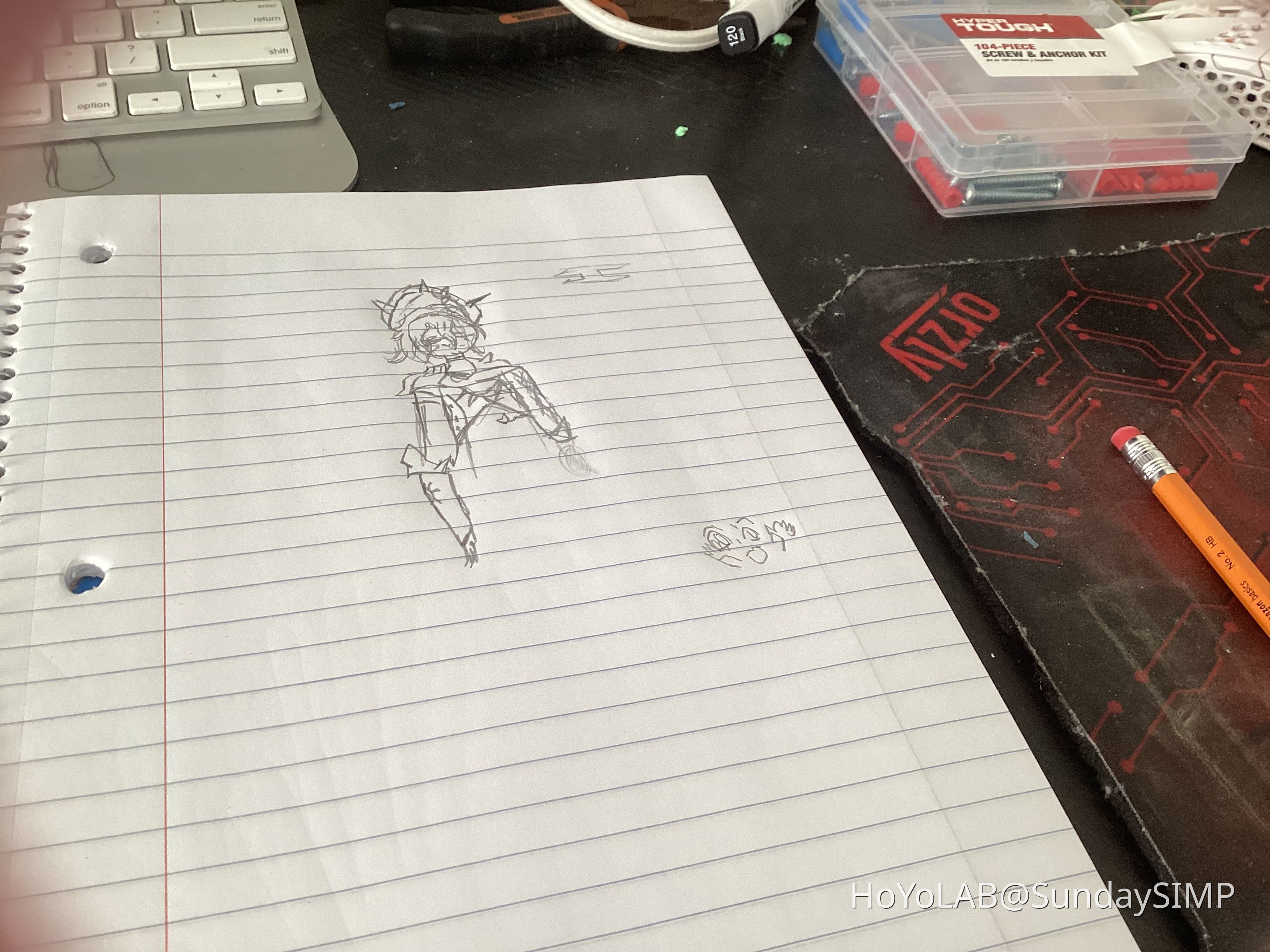 The art i made in the new notebook i made hehe- (Phainon, Sunday ...