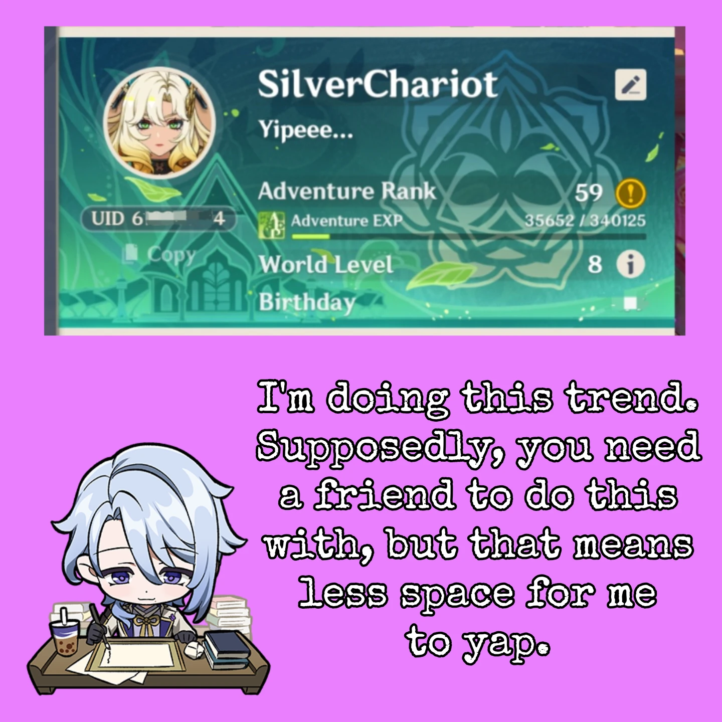 My Genshin Acc. Genshin Impact | HoYoLAB