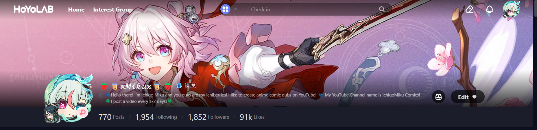 Bio and pfp change successful! | HoYoLAB