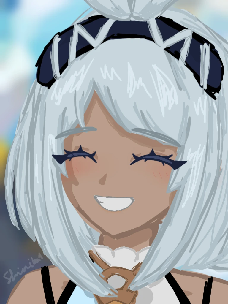 Mualani fanart but it's my first time drawing digitally (roblox doesn't ...