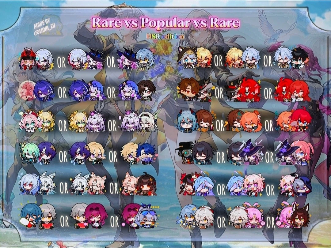 Rare vs Popular vs Rare HSR ship template! Honkai: Star Rail | HoYoLAB
