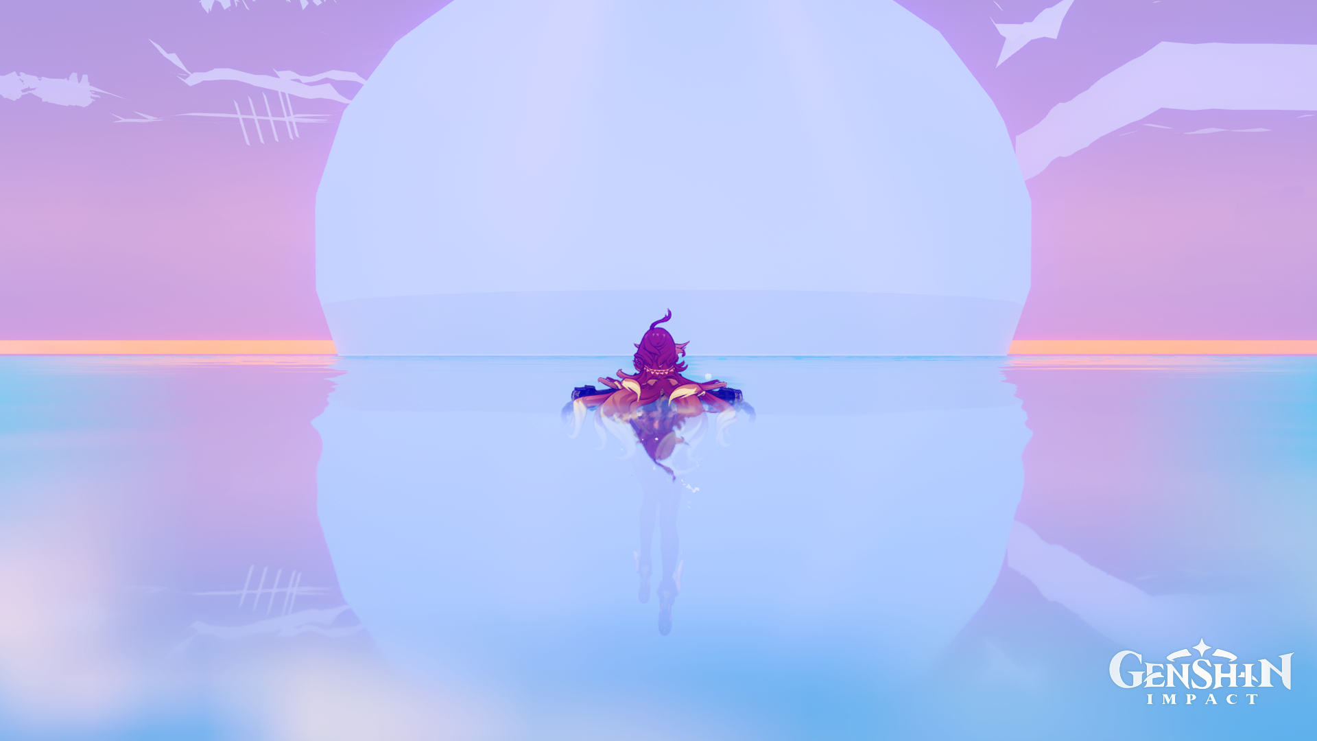 there's a moon under natlan. i didn't expect this to work Genshin ...