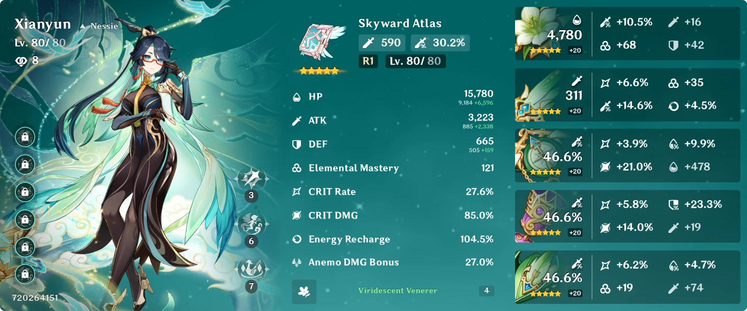 Xianyun Build ~ ask for help 🩵 Genshin Impact | HoYoLAB